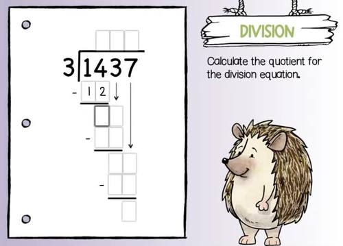 4 Digit by 1 digit Long Division No Remainders Boom Cards by Think in ...