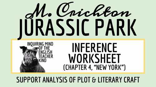 Jurassic Park by Michael Crichton Chapter 4 Close Reading Analysis ...