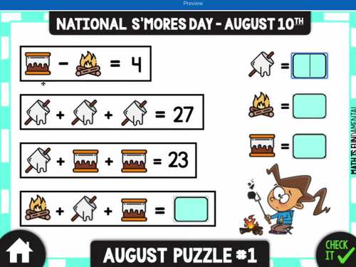 August Brain Teasers & Challenge Puzzles | Boom Cards | Logic | Digital ...