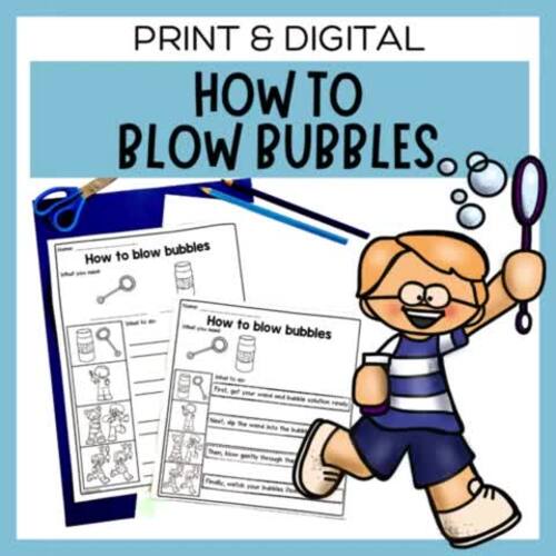 How to Blow Bubbles | Summer Writing Activity | Procedural “How-To ...