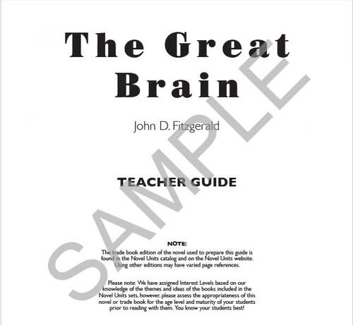 The Great Brain Novel Units® Teacher Guide Novel Study | TPT