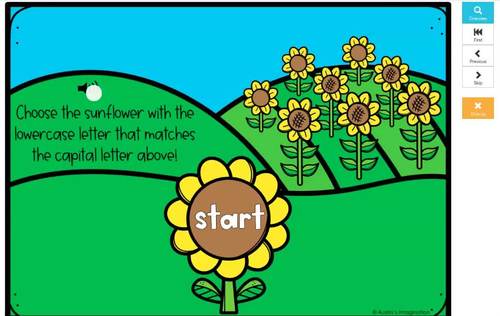 Letter Identification and Sounds Activity for Boom Cards Fall Bundle