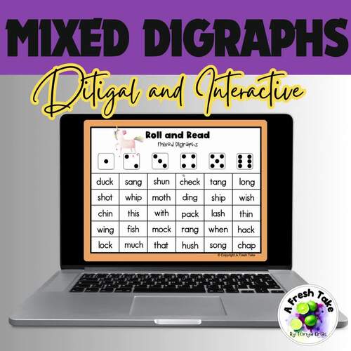 Digital Interactive Roll, Click, & Read |Phonics Games| Mixed Consonant ...