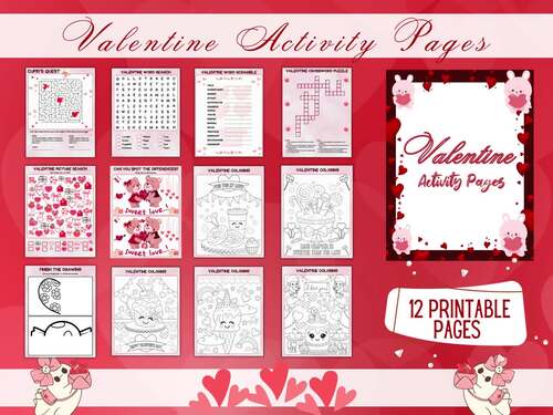 Valentine's Day Kids Craft Bundle 2, Valentine' s Day, Valentine Party ...