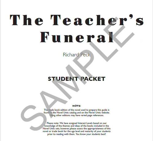 The Teacher's Funeral Novel Units® Student Packet Novel Study | TPT