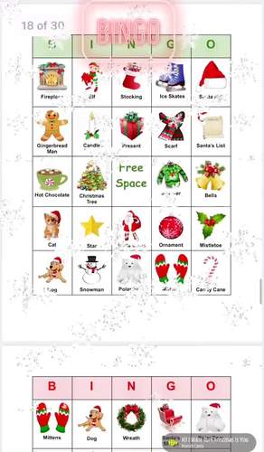 Christmas BINGO and Word Scramble Activities by Feelin' Speechy | TpT