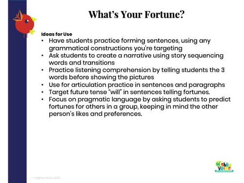 Sentence Structure & Comprehension Story Starters - Fortune Telling ...