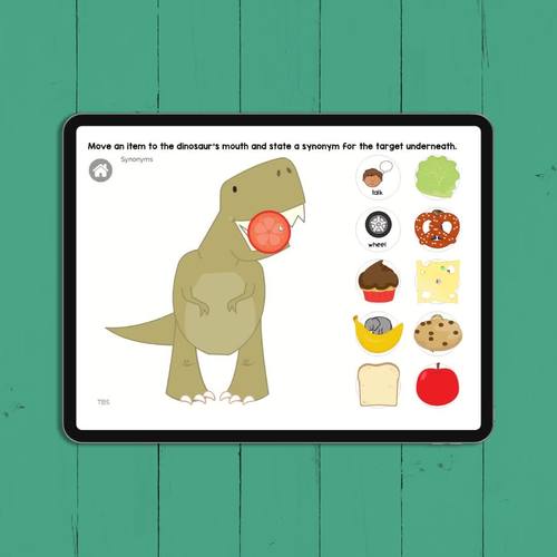 Speech Therapy Feed The Dinosaur Articulation and Language Boom Cards