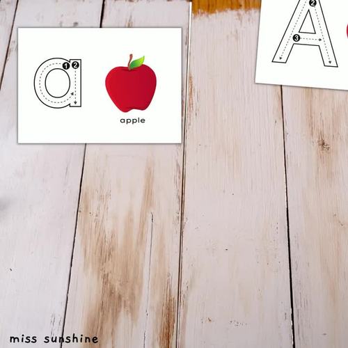 ABC Alphabet Tracing Letters Flashcards Learning Play Dough Mat Toddler ...