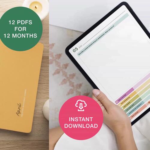 Emotional Intelligence Prompt Journal | 12-Month Self-Reflection Planner