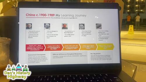 20th Century China Learning Journey Template Grades 10–11 | TPT