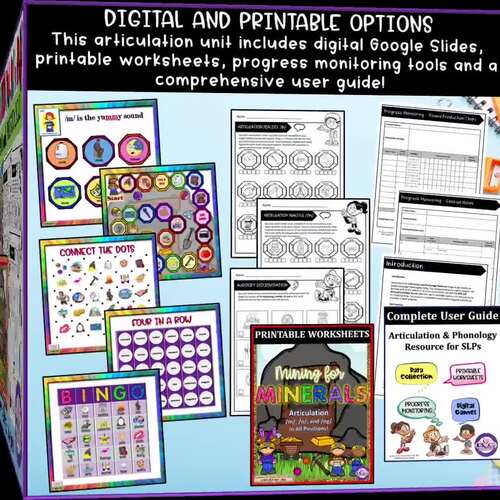 Articulation M, N, & NG Speech Therapy Activities WORKSHEETS and Google ...