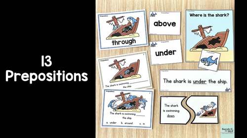 Shark & Ship Prepositions of Place or Positional Words Activities for ...