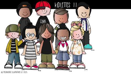 Kidlettes clip art 11, Kids clip art COLORED Version by Melonheadz Clipart