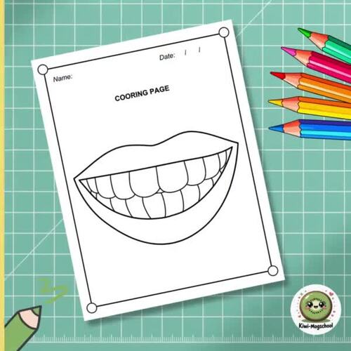 Teeth Parts Labeling Diagram Worksheets | Dental Health & Human Body Unit