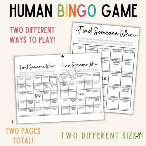 Find Someone Who BINGO Activity | Getting to Know You Holiday Party Game