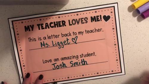 A Letter From Your Teacher On the First Day School Back to School