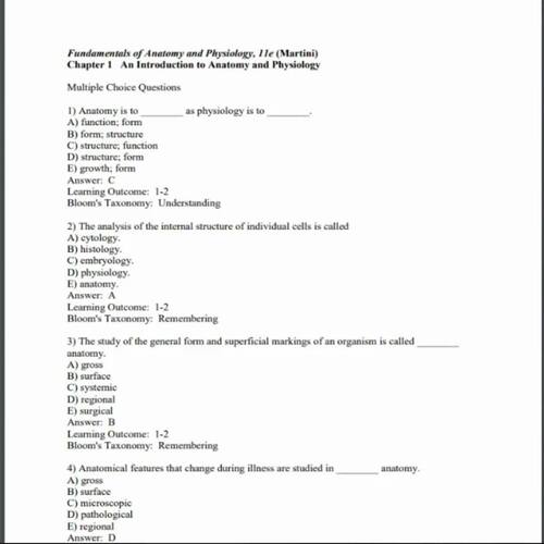Test Bank For Fundamentals Of Anatomy And Physiology 11th Ed By