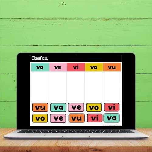 Letra V Sílabas va ve vi vo vu Actividades DIGITAL Seesaw Google Slides ...