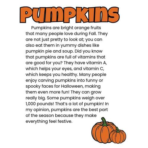 Fact vs. Opinion Fall Literacy Activities Apples, Pumpkins, Cranberries ...
