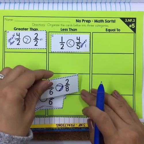 Math Interactive Notebook 3rd Grade Equivalent Fractions, Comparing ...