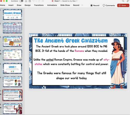 Ancient Greeks History Topic Unit || Week 1 of 12 || Intro, Maps ...