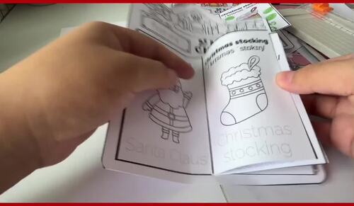 Christmas Vocabulary Interactive Mini Book | Flip Book Foldable Booklet ...