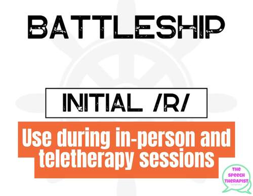 Battleship Game for INITIAL R WORDS for ARTICULATION of the R Sound