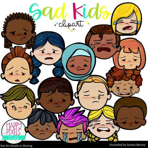 sad emotions clipart - different emotions clipart black and white ...