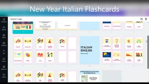 NEW YEAR ITALIAN FLASH CARDS | Italian flashcards New Year's | Italian ...