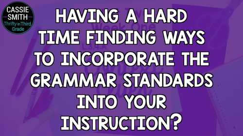 3rd Grade Grammar Activities Worksheets Games and Lessons - Year Long ...