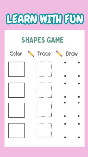 KINDERGARTEN 2D SHAPES WORKBOOK (LEARN WITH FUN ) by Jasminebooks35