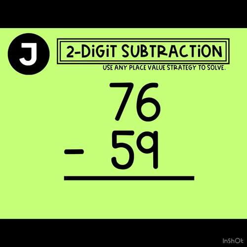 2nd Grade | 2-Digit Subtraction with Regrouping within 100 | Task Cards