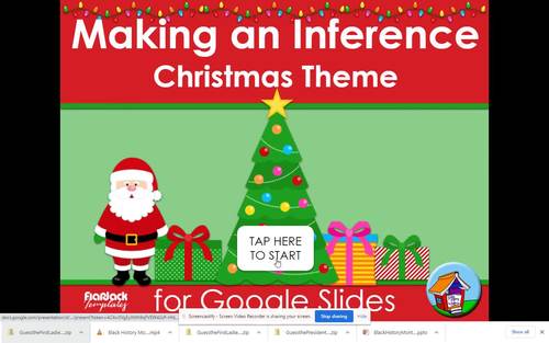 Digital Making an Inference Game with Christmas Theme for Google Slides™