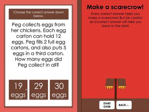 Fall 3 and 4 Digit Addition & Subtraction Digital Game for Google Slides