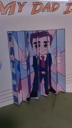 Father's Day Craft Activity Agamographs Art Card Super Dad Daddy by kid ...