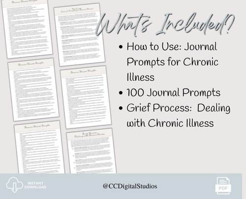 Chronic Illness Journal Prompts, 100 In-Depth Journal Prompts | TPT