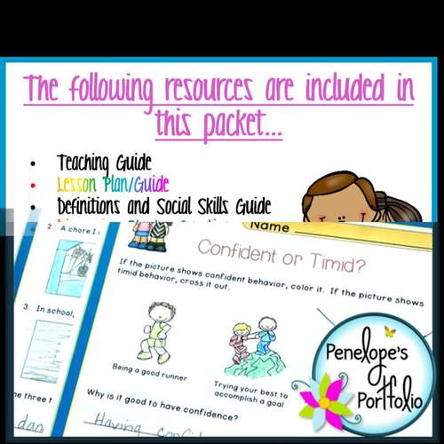 CONFIDENCE BUILDING Activities and Lessons / Character Education - Self ...