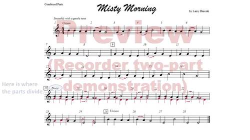 Recorder Play-Along "Misty Morning" - Fisher Peak Recorder Series