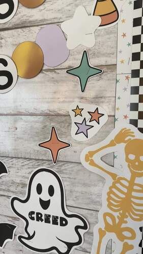 Halloween Bulletin Board - Friendship Bracelet - Editable for Student Names