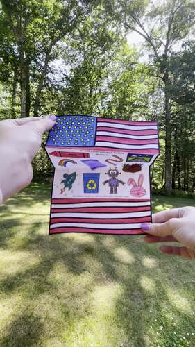 Fourth of July Articulation Folding Surprise Craft by Jennie's Speech Room
