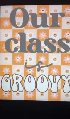 Groovy Retro Motivational Classroom Posters and Bunting by Allison Utter