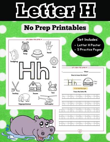 Letter H No Prep Printable / Letters Worksheets / Alphabet Activity by ...