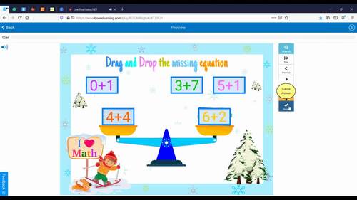 Balancing Equations: Addition Within 20 Winter Math Boom Cards Distance ...