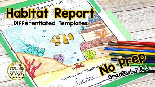 Habitats | Habitat Research Project | Report Writing Templates | TPT