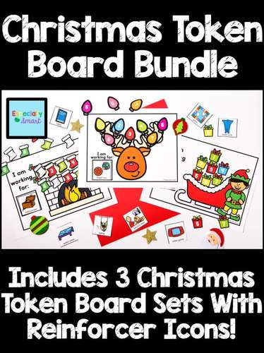 Christmas Token Board Bundle with Reinforcer Icons ABA Positive ...