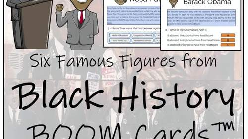 Black History Month BOOM Cards™ Comprehension Activity Bundle 3rd & 4th ...