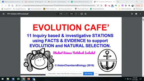 High School Biology - Evolution: 11 exploratory stations - evidence of ...