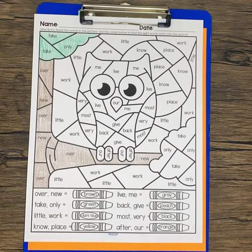 Fall Color by Number for 2nd and 3rd Grade | Fall Worksheets | TpT