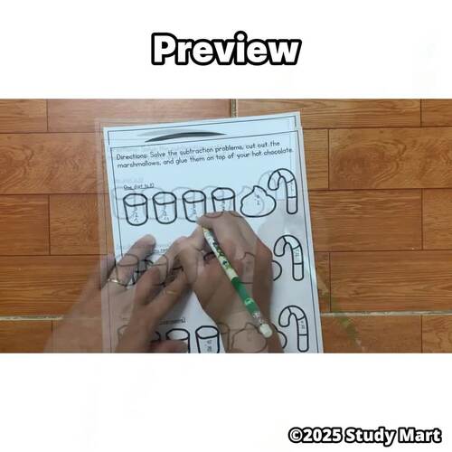 Hot Chocolate Subtraction Math Craft |Adding Marshmallows Winter Math ...